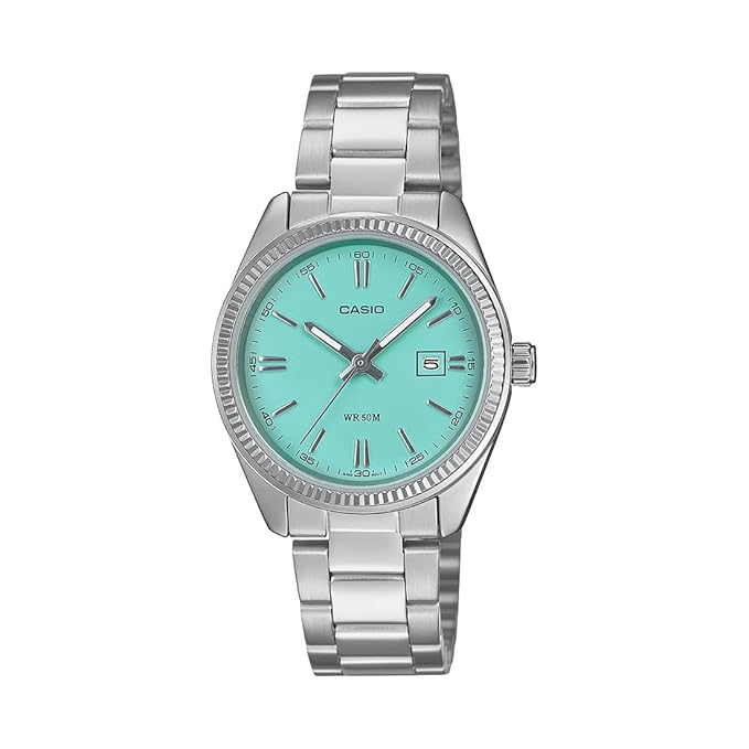 Casio Enticer Women Aqua Dial Quartz Watch – A2372 – Metro Time