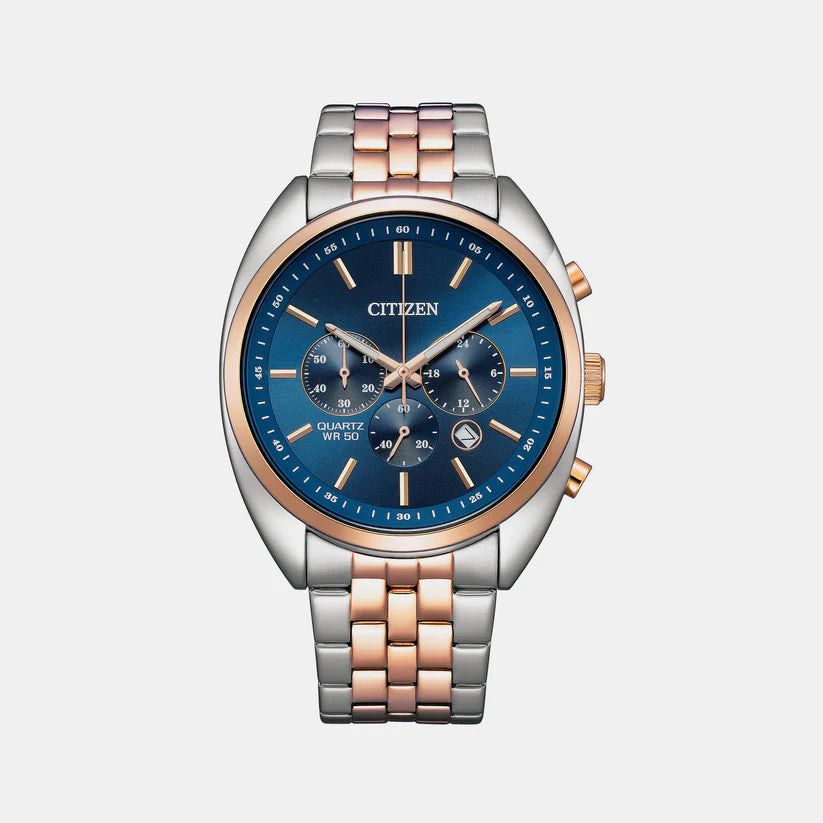 Men's Blue Chronograph Stainless Steel Watch AN8216-50L – Metro Time