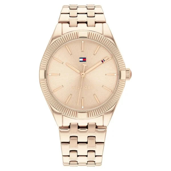 Tommy Hilfiger Quartz Analog Golden Dial Stainless Steel Strap Watch f ...
